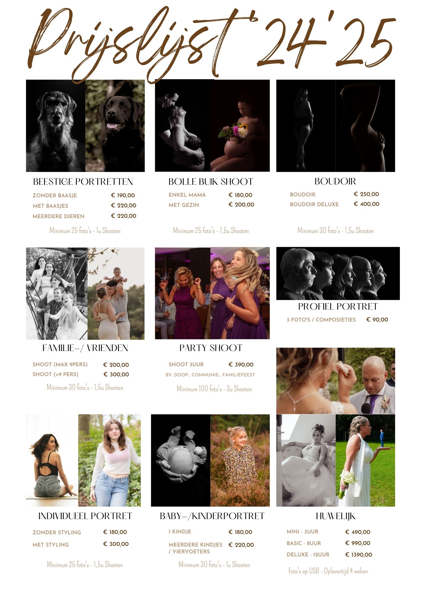Prijslijst 2024 – 2025 – Captured by Wendy